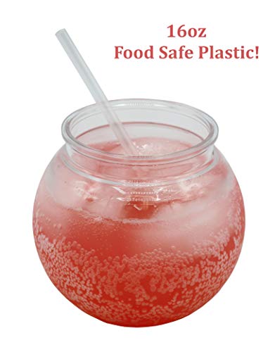 Creative Hobbies - 12 Pack - 4 Inch (100mm) Ivy Bowls Clear Plastic Shatterproof - Great For Fishbowl, Carnival Games, Candy, Party Favors, Table Centerpieces, Vase, Drinks