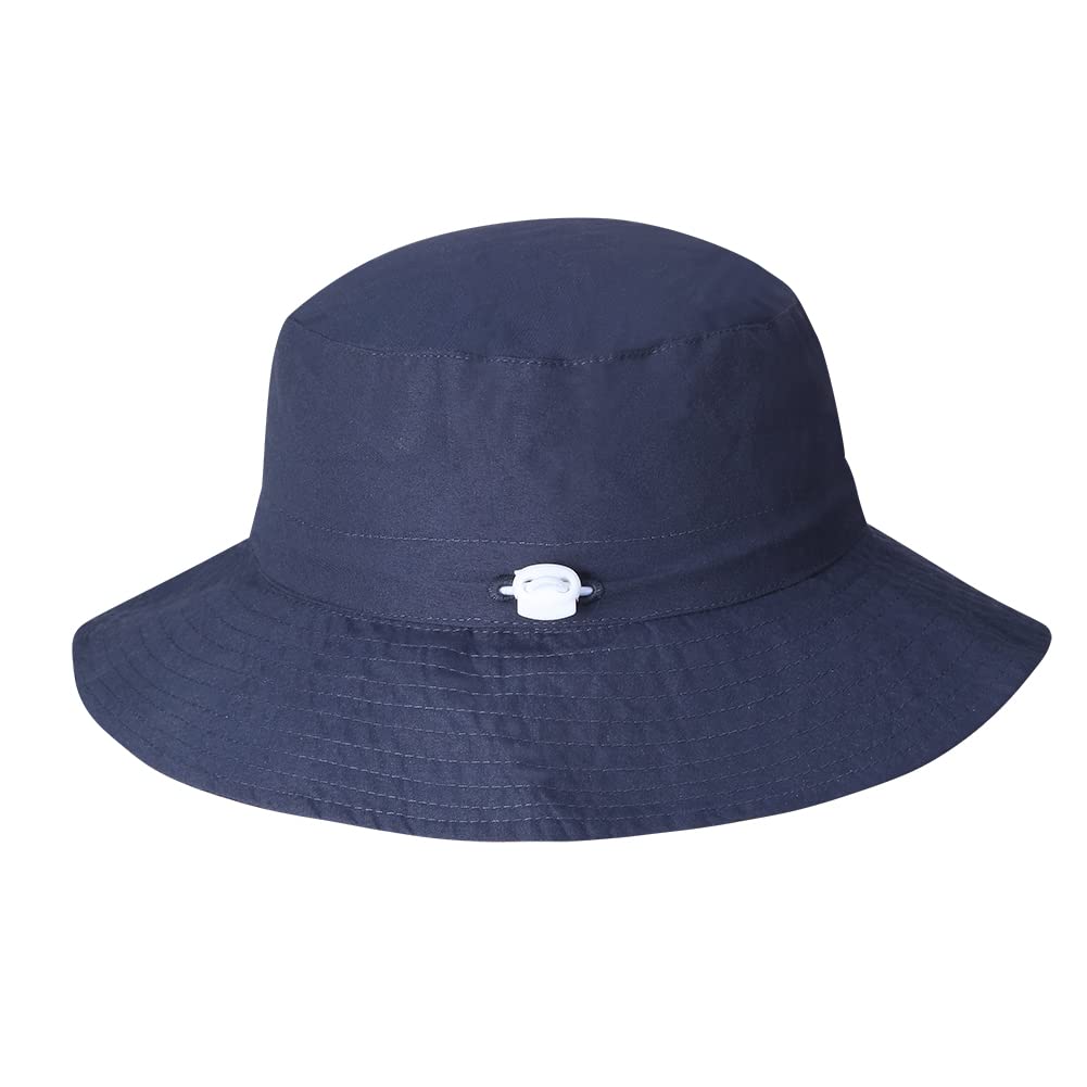 Baby Boy Sun Hat Bucket Hats for Toddler 6-12,12-24 Months 2pack Smile Face Grey/Navy