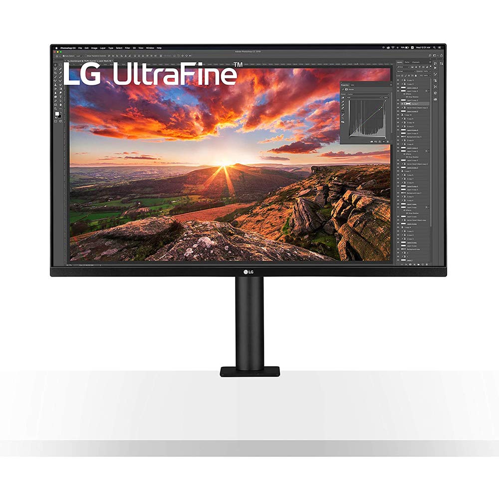 LG 32UN880-B 32 inch Ultrafine Display Ergo Stand UHD 4K HDR10 Monitor Bundle with Deco Gear HDMI Cable 2 Pack + Gamer Surface Mousepad + Screen Cloth