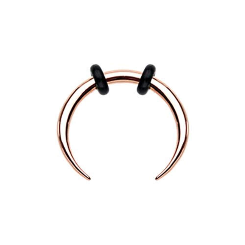 14GA Basic Steel Pincher Septum Nose Ring (Rose Gold Tone)
