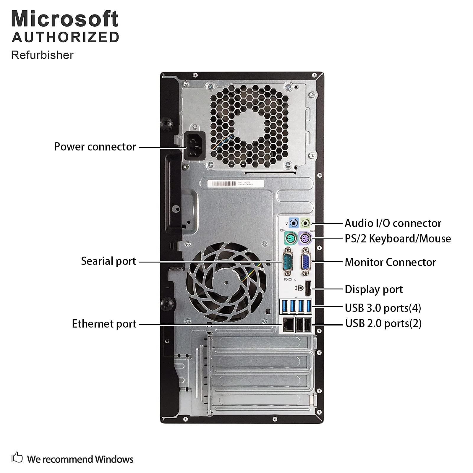 HP Compaq Pro 6300 Tower Desktop PC, Intel Quad Core i7-3770 up to 3.9GHz, 16G DDR3, 512G SSD, WiFi, Bluetooth 4.0, DVD, Windows 10 64-Multi-Language Support English/Spanish/French (Renewed)