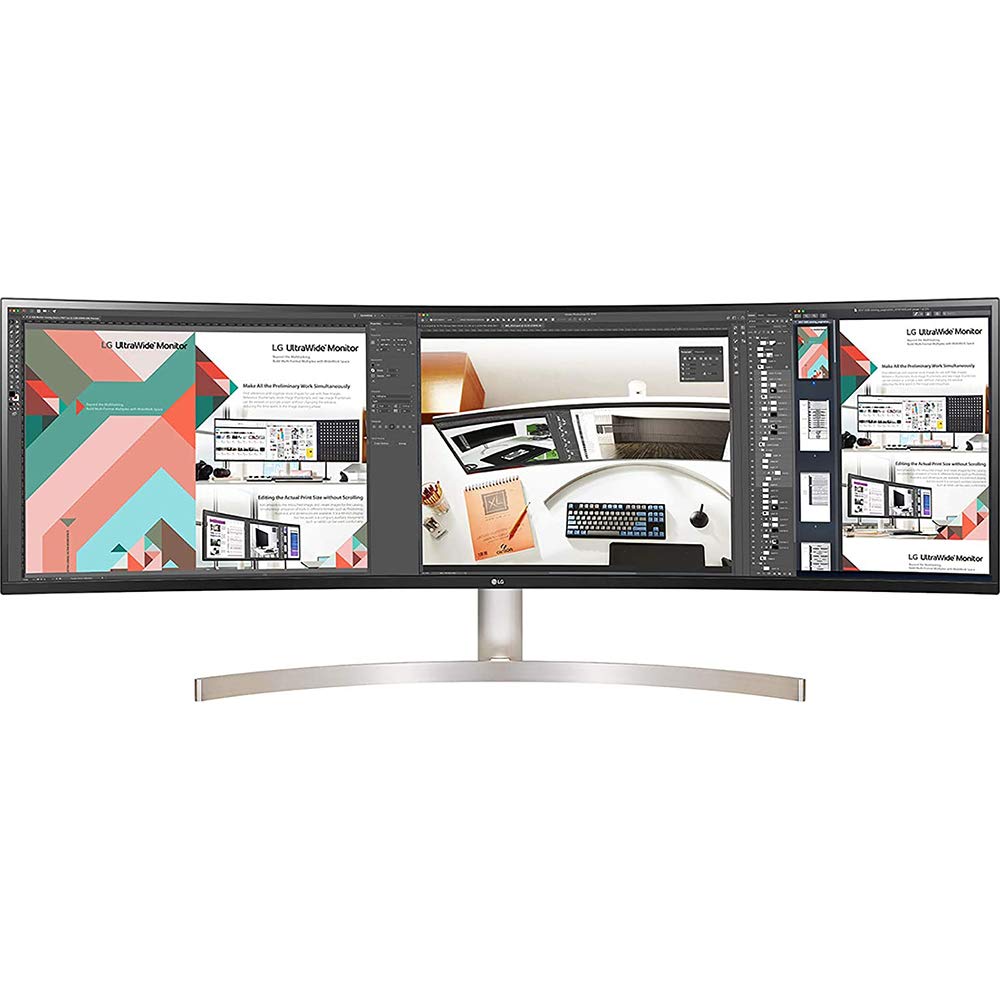 LG 49WL95C-WE 49" 32:9 UltraWide Dual QHD HDR10 IPS Curved LED Monitor Bundle with 1 YR CPS Enhanced Protection Pack