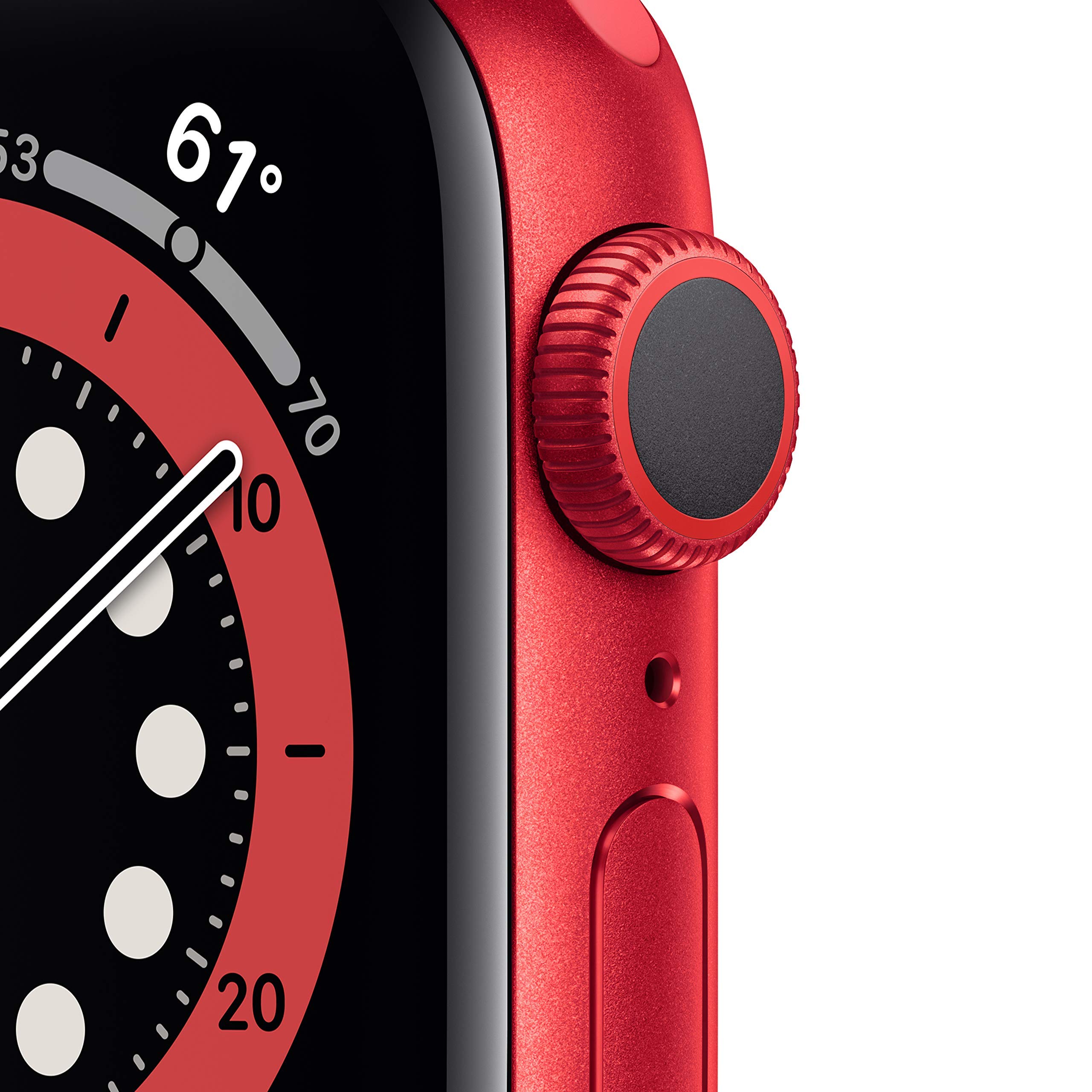 Apple Watch Series 6 (GPS, 40mm) - Red Aluminum Case with Red Sport Band (Renewed)