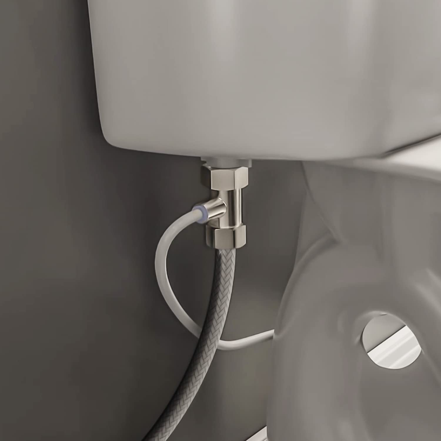 3 Way Tee 7/8" x 7/8" x 1/4",Bidet T Valve for ZMJH Toilet Bidet