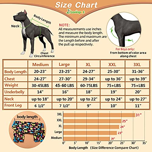 LovinPet Big Dog/Full Belly Coverage/for Big Dogs/Pullover Pitbull Shirt for Men Big Dogs/Fruit Popsicle Frozen Black Prints/Lightweight Big Dogs Pullover, Full Coverage Large Breed Dog Pjs