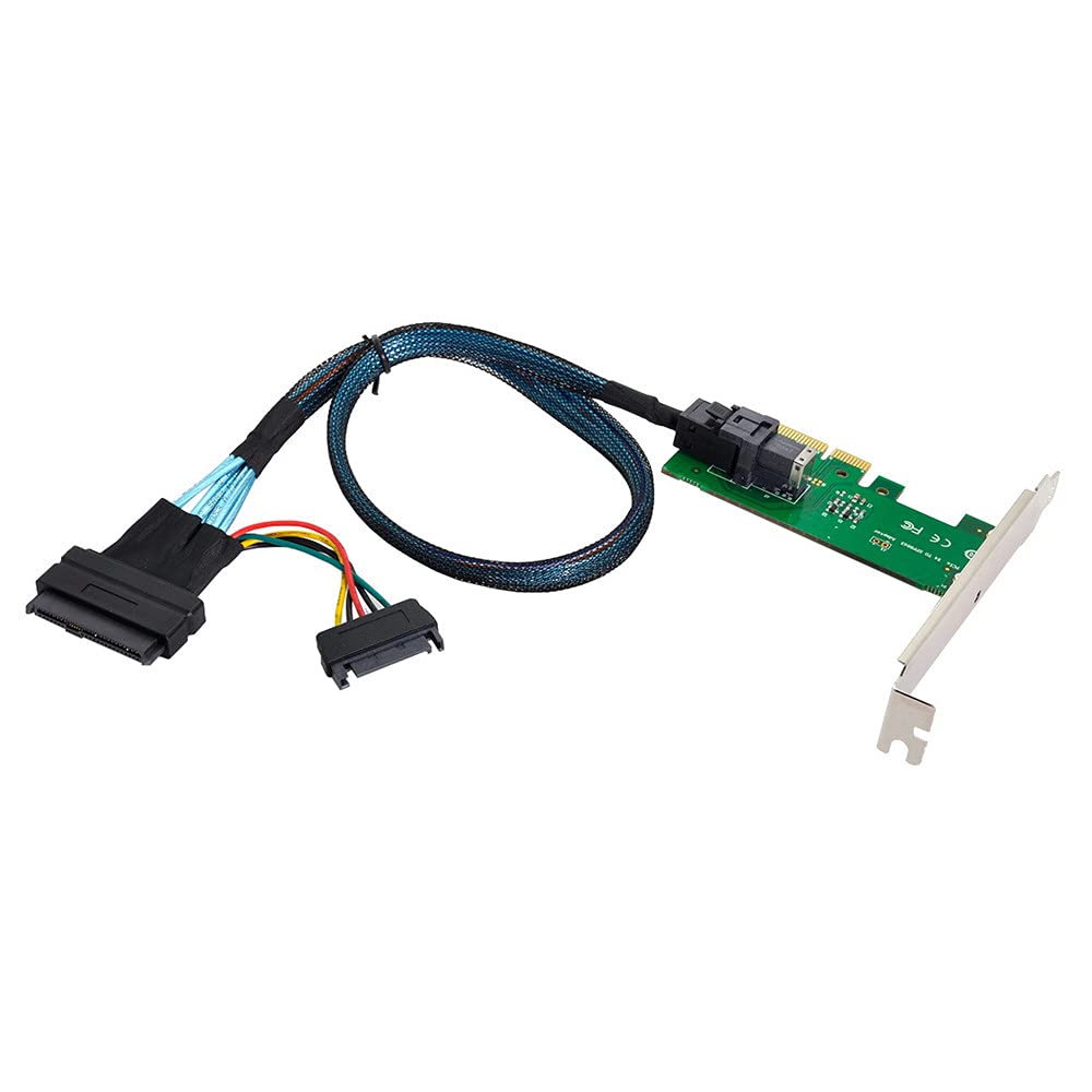 xiwai PCI-E 3.0 4.0 to SFF-8643 Card Adapter and U.2 U2 SFF-8639 NVME PCIe SSD Cable for Mainboard SSD