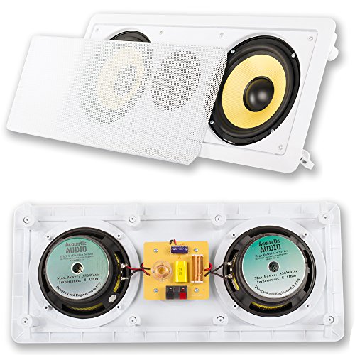 Acoustic Audio by Goldwood HD516 In-Wall/Ceiling Home Theater Surround 5.1 Speaker System, 6.5-Inch, White