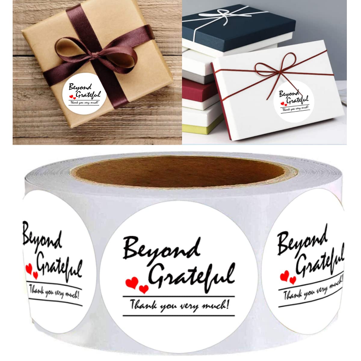Beyond Grateful Thank You Sticker Label for Wedding,Bridal Shower,Baby Shower,Birthday,2 Inch 500 Pcs Per Packā¦