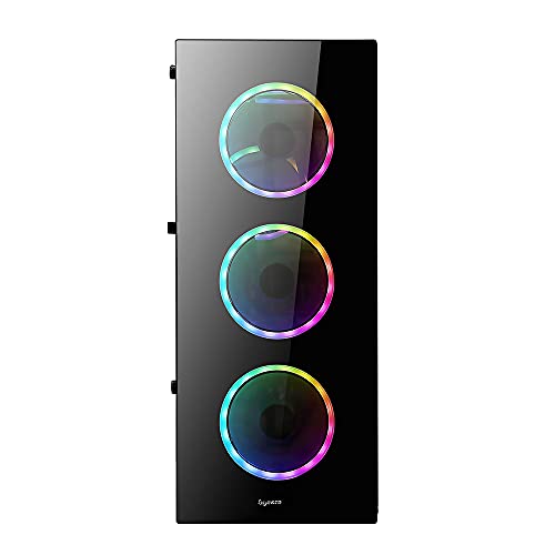 Bgears b-Voguish-RGB Gaming PC ATX case, Include: 6 x 120mm ARGB Fans, 1 x 10 Fans Controller, 1 x Remote Controller, USB3.0, Support up to EATX Motherboard, Support Graphic Card up to 380mm Long