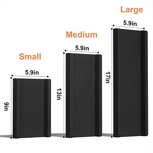 Alsonerbay Black Floating Shelves, Floating Shelves Wood for Wall Storage, Wall Shelf for Bedroom, Living Room, Bathroom, Kitchen, Office and More, Set of 3