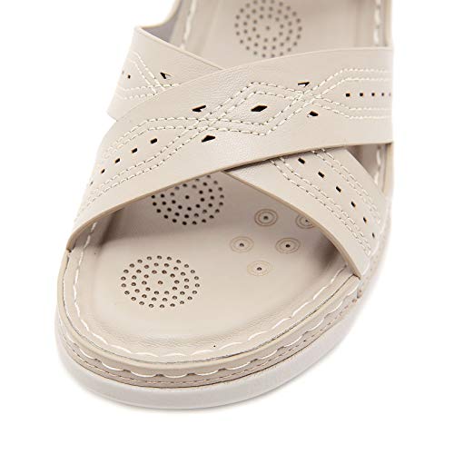 Flip Flops for Women, Plantar Fasciitis Sandals for Flat Feet with Arch Support, Comfortable Walking Thong Style Flip Flops Sandals