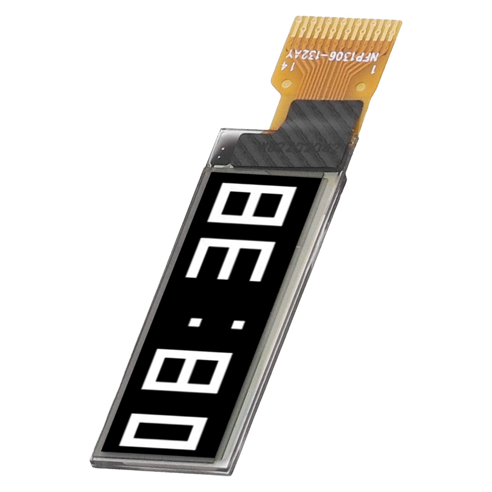 14PIN Organic Light Emitting Diode Screen, Good Flexibility 4 Pcs 0.91 Inch Display Screen Multifunction for DIY Electronics (MRA071β1 White Display)