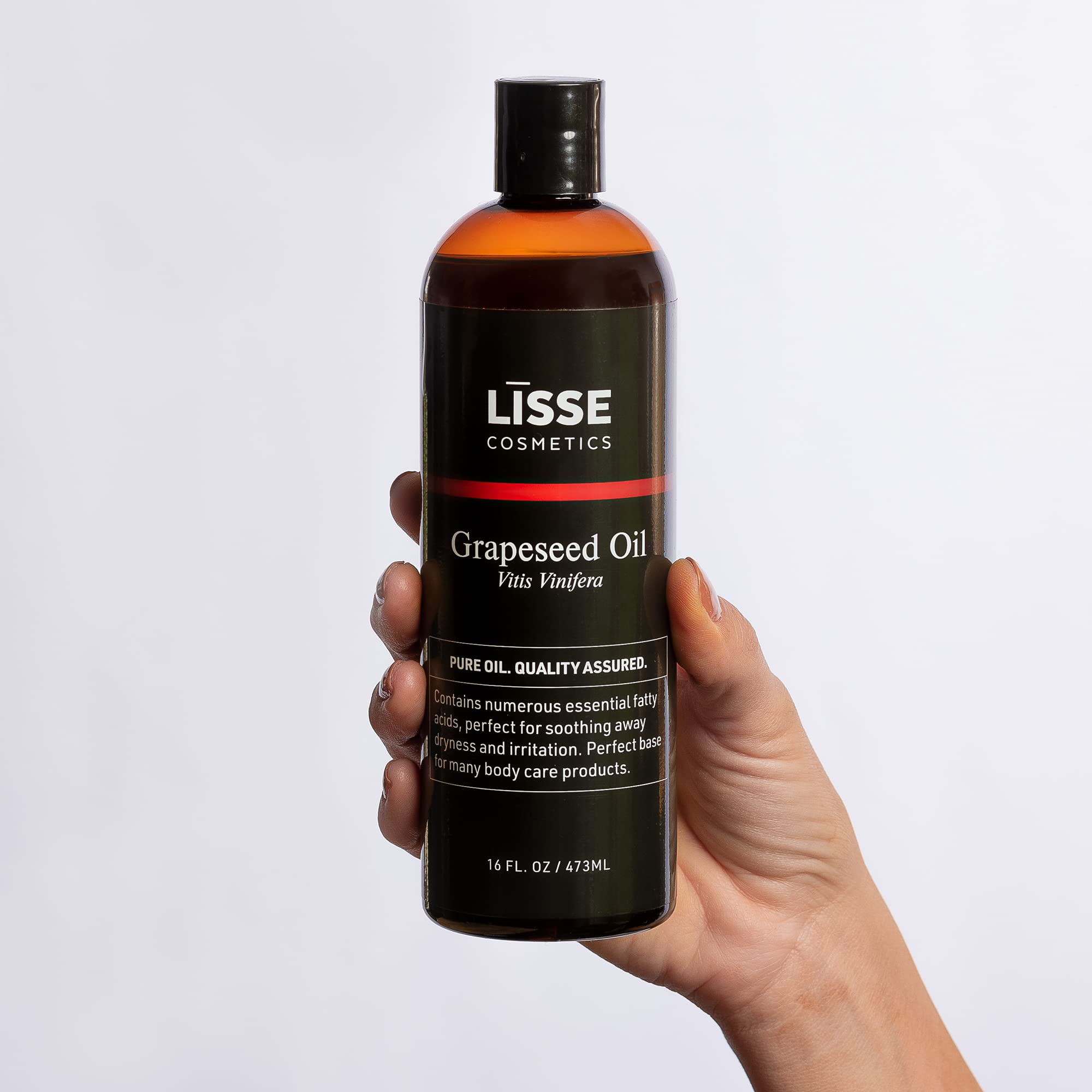 Lisse 100% Pure Grapeseed Oil - Batch Tested and Third Party Verified - For All Skin Types