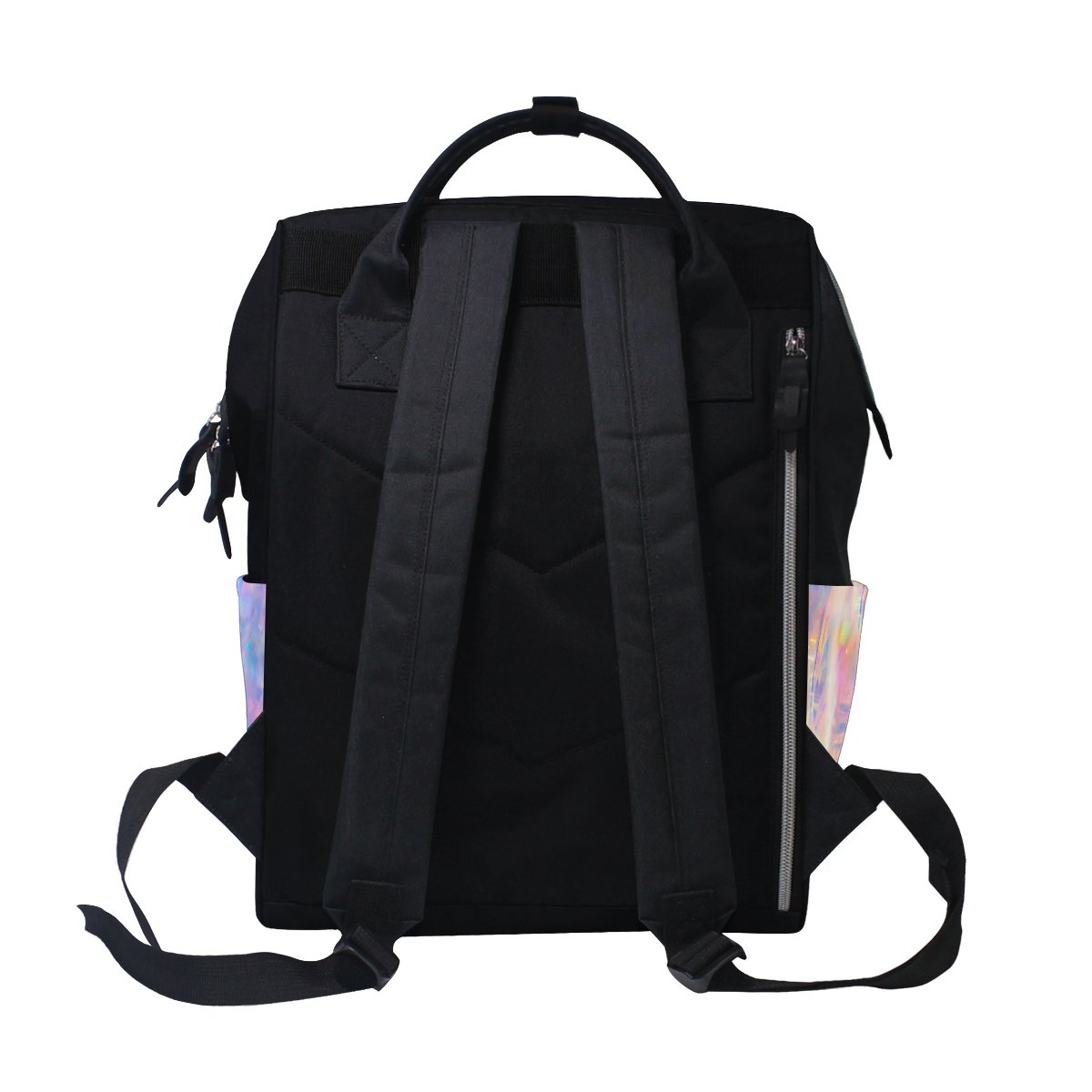 Baby Diaper Nappy Bag Travel Backpack Mommy Bag Holographic Iridescent Metallic for Mom Dad M by Top Carpenter