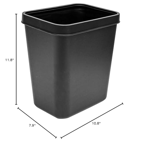 CHICIRIS Slim Trash Can, 8L Plastic Garbage Bin Rectangle Trash Bin for Kitchen Bathroom Bedroom, 10.8 x 7.9 x 11.8in (Gray)
