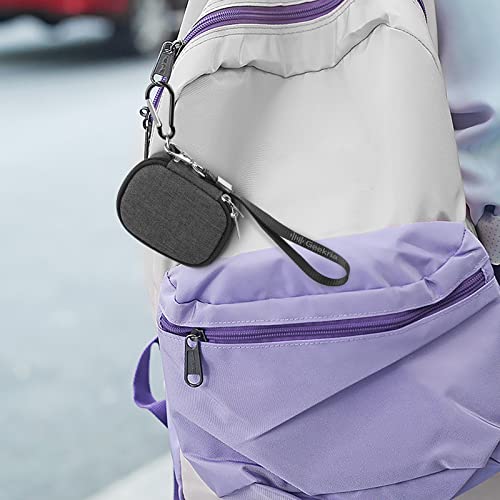 Geekria Headphones Carrying Case Compatible with Panasonic Technics EAH-AZ70W Earbuds Case, Replacement Protective Travel Pouch Bag with Cable Storage (Dark Grey)