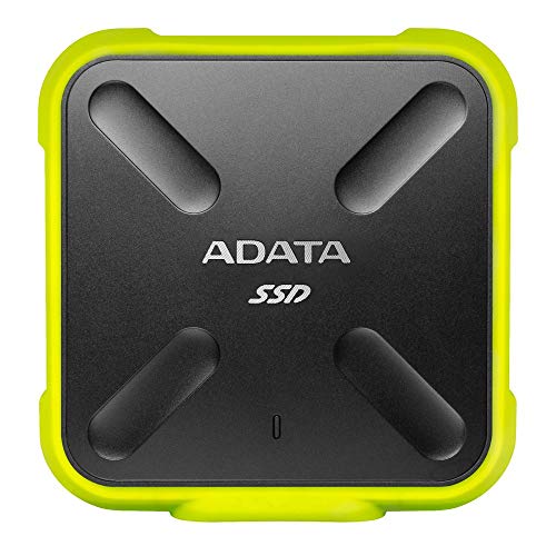 ADATA SD700 3D NAND 512GB Ruggedized Water/Dust/shock Proof External Solid State Drive Yellow (ASD700-512GU31-CYL)