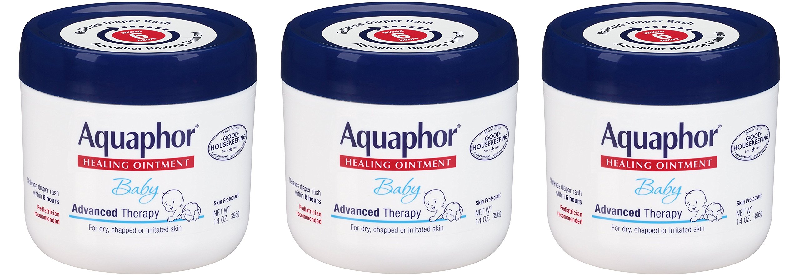 AQUAPHOR PXLrII Baby Healing Ointment Advanced Therapy Skin Protectant, 14 Ounce (3 Pack)