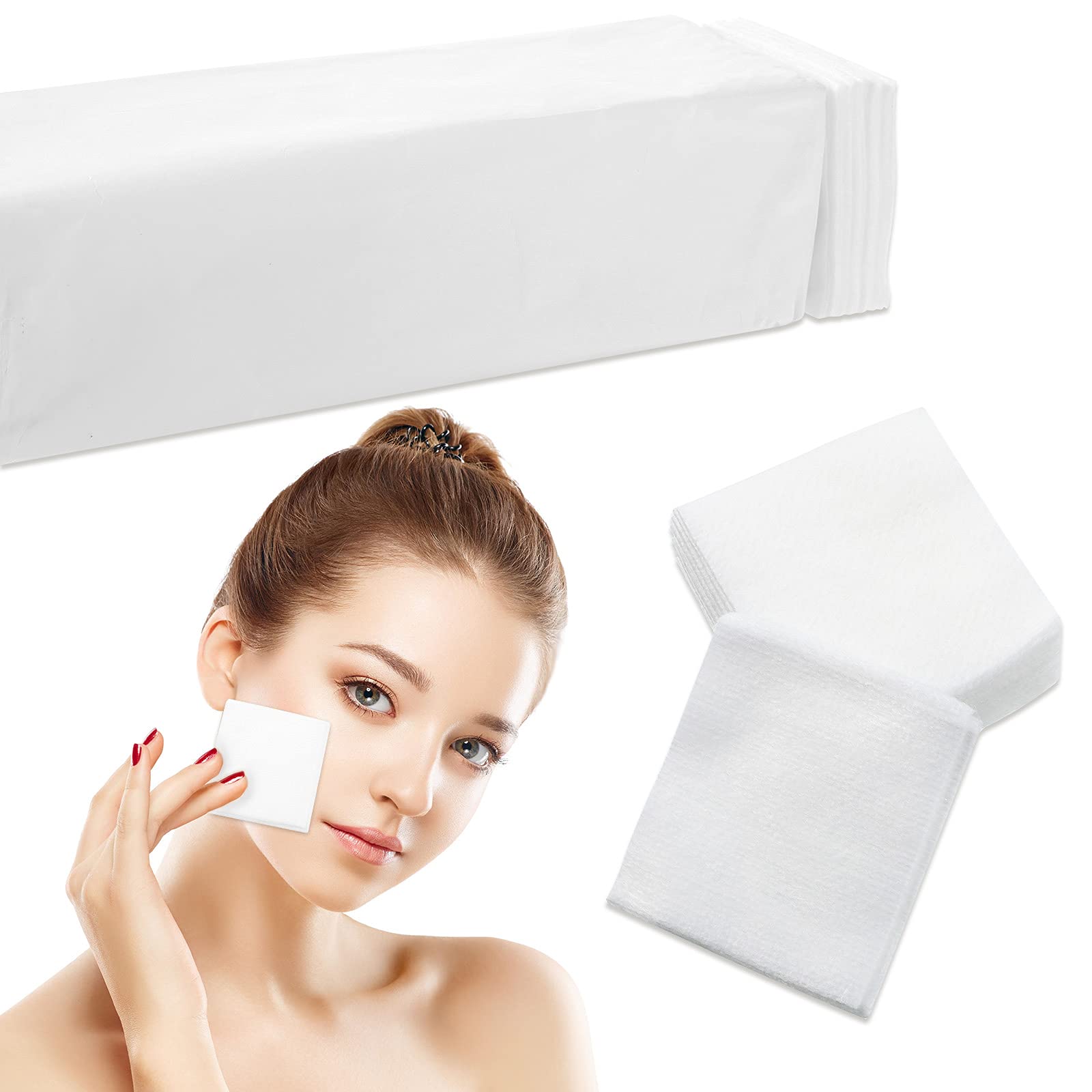 Maxcheck 300 Pcs 4x4 Disposable Esthetic Wipes 4 Ply Aesthetic Wipe Lint-free Esthetician Wipes Facial Squares Esthetic Wipe Non Woven Esthetician Supplies for Spa Facials Makeup Product Application