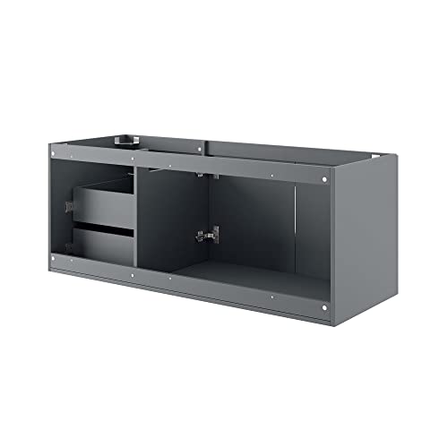 Modway Vitality 47" MDF and Particleboard Bathroom Vanity Cabinet in Gray