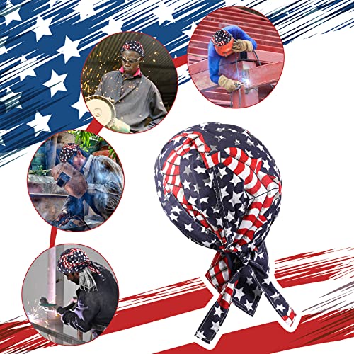 2 Pcs Electric Welding Cap Flame Resistant Cooling Welding Hat Liner Welding Bandana Doo Rag for Welder Electrician Gas Station Matched with Most Welding Helmet