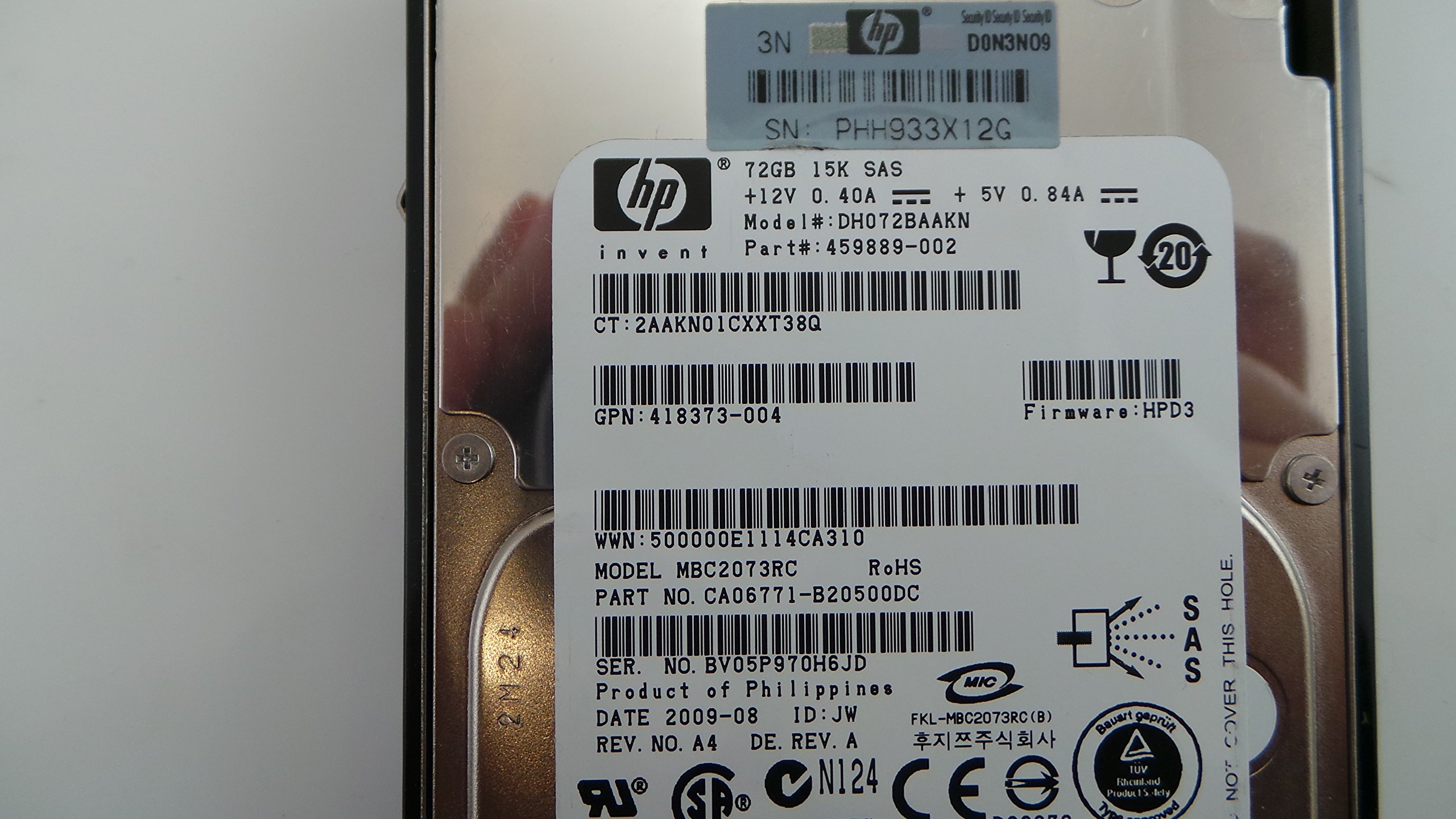 418398-001 Hp Hard Drives W-tray Sas-3gbits 73gb-15000rpm