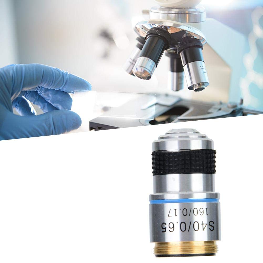 Achromatic Objective Lens,40X 185 Biological Microscope Achromatic Objectives Lens 160/0.17 Achromatic Microscope Objective Microscope amscope