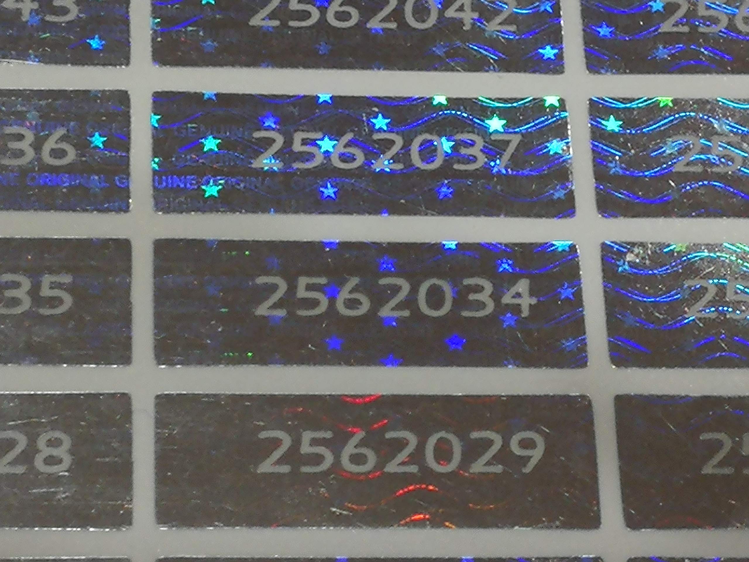Holomarks 156 pcs Hologram Labels with Serial Numbers, Warranty Stickers Seals 1.18 x 0.39 in