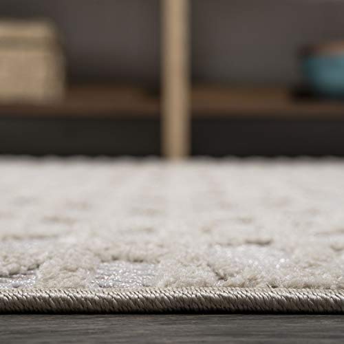 JONATHAN Y SBH105A-210 Ararat High-Low Pile Moroccan Diamond Modern Indoor Outdoor Area-Rug Bohemian Geometric Easy-Cleaning Bedroom Kitchen Backyard Patio Porch Non Shedding, 2 ft x 10 ft, Beige