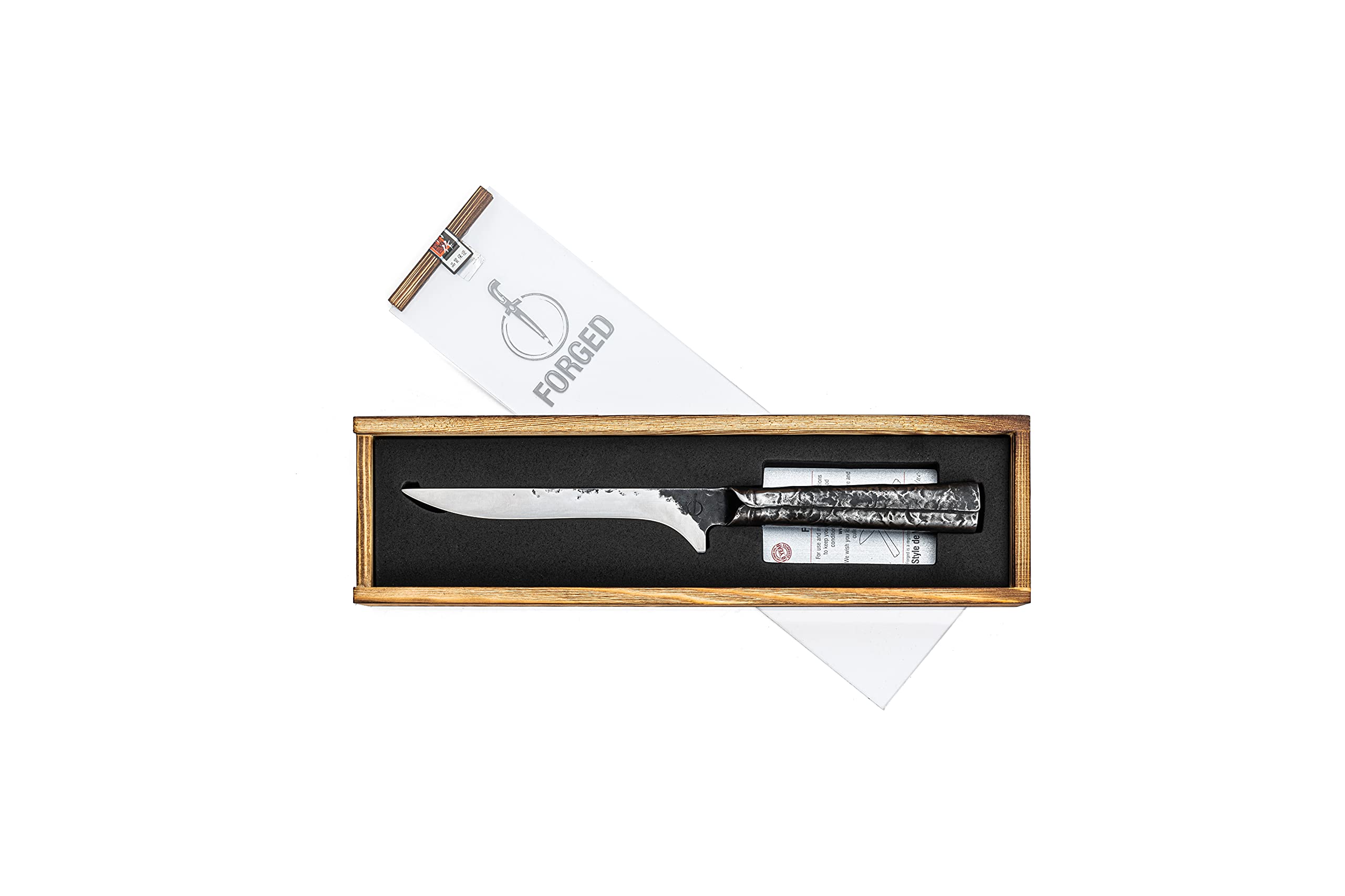 Forged Brute Boning knife, 5.9 inch, handmade, in wooden giftbox