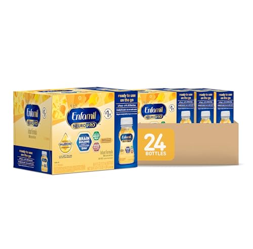 Enfamil NeuroPro Baby Formula, MFGM* 5-Year Benefit, Expert-Recommended Brain-Building Omega-3 DHA, Exclusive Immune Supporting HuMO6 Blend, Ready-to-Feed Infant Formula, Liquid, 6 Fl Oz (24 Count)