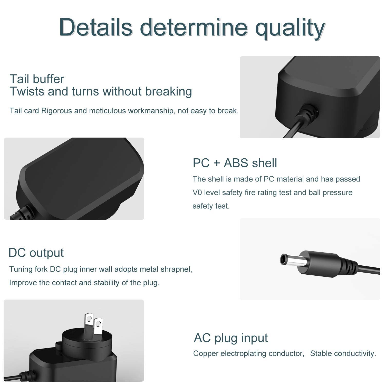QFUP Replacement Power Cord 30W Power Supply for Echo Show 2nd Gen, Echo Plus 2nd Generation, Show 8, Show 10 3rd Gen