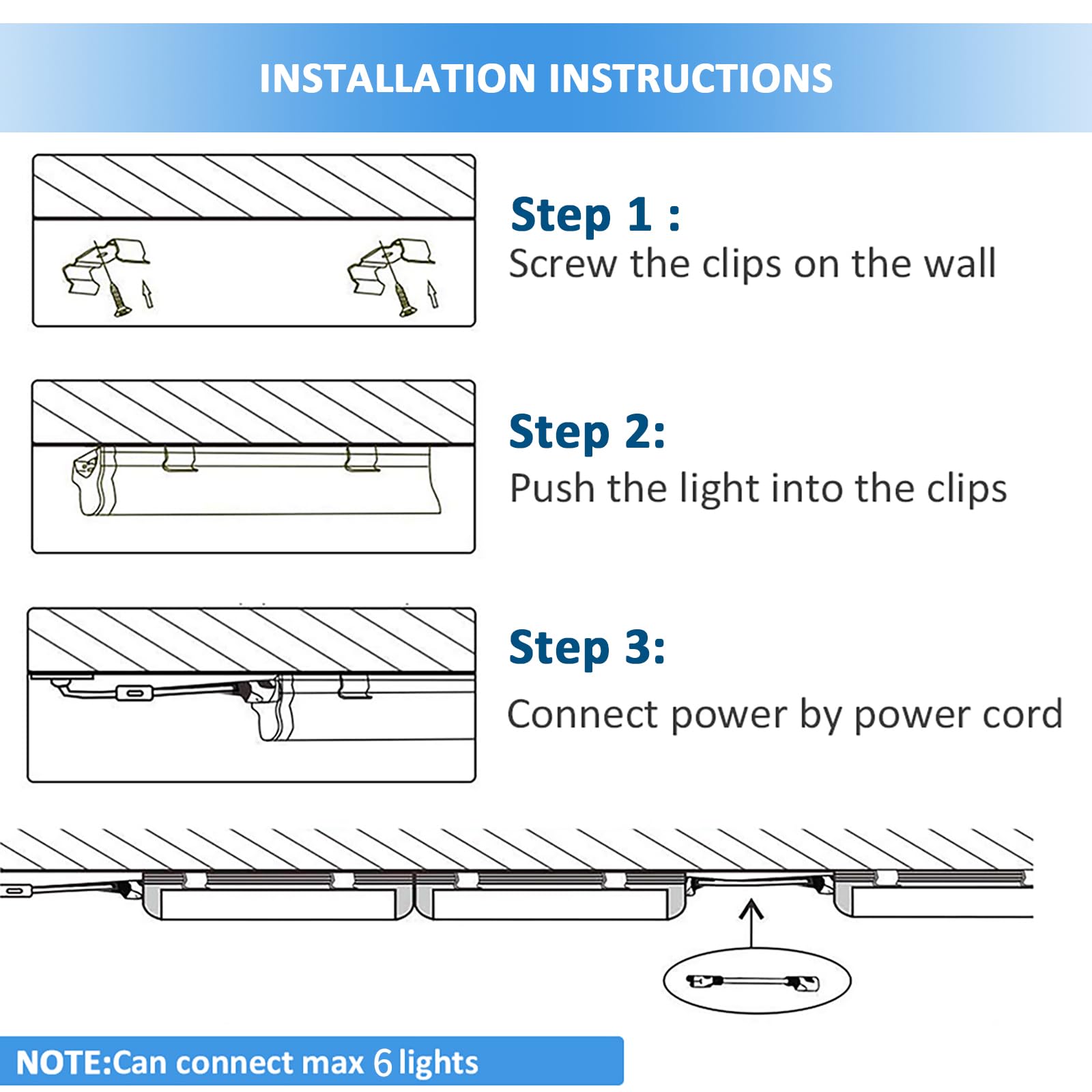 SHOPLED 4FT LED Shop Light, 40W 5500LM 5000K Daylight White, Linkable T8 LED Tube Lights 4FT, V-Shape, 4 Foot LED Shop Lights for Garage, 4 Pack
