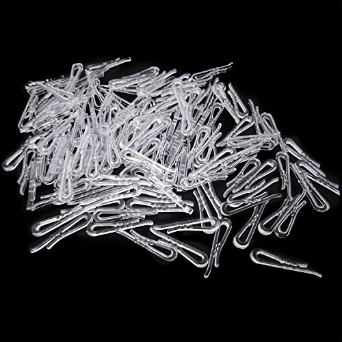 HONBAY 300PCS Clear Plastic U Shape Alligator Clips for Folding Shirt Ties Pants and Sheet