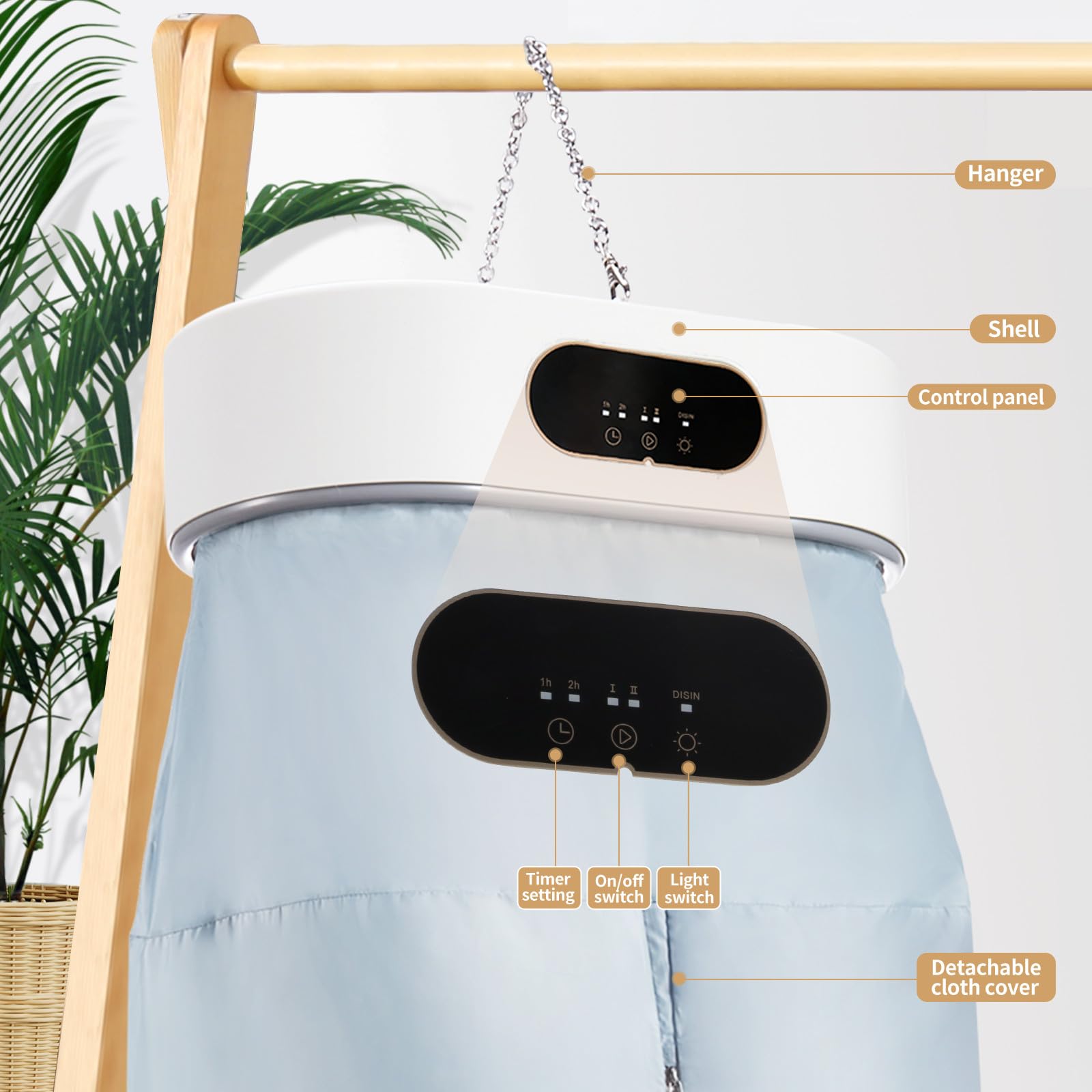 1200W Portable Clothes Dryer - Compact and Convenient Drying Solution for Apartment, Dorm, RV - Easy to Use Mini Dryer with Dryer Bag for Delicate Garments, Underwear, Baby Clothes