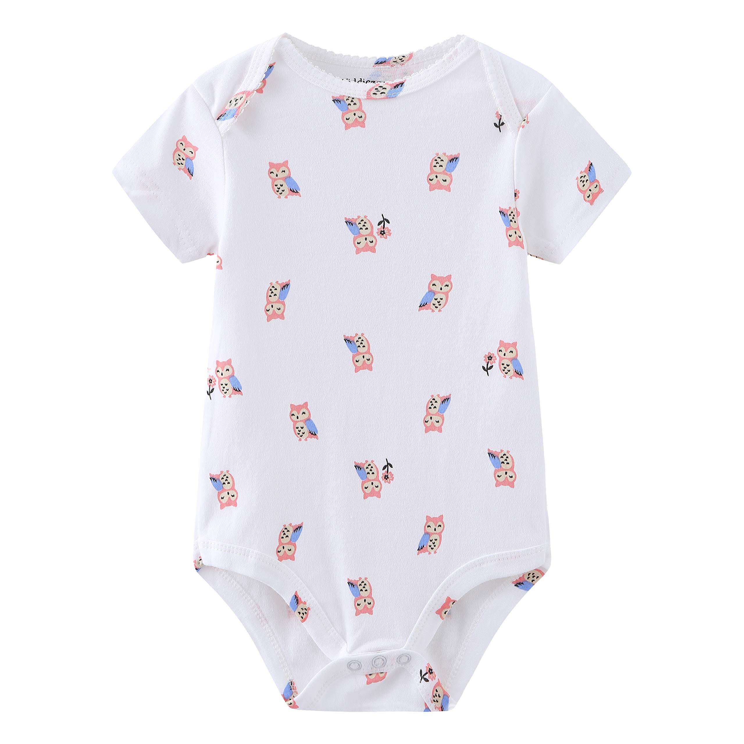 Kiddiezoom Newborn Baby Unisex Cotton Bodysuits Baby Gift 5-Pack Baby Clothes Red