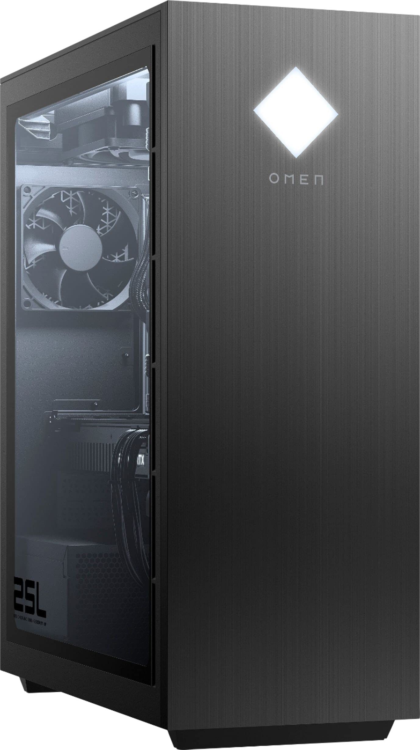 OMEN 25L Gaming Desktop PC, NVIDIA GeForce RTX 2060, 10th Generation Intel Core i7-10700F Processor, HyperX 16 GB RAM, 512 GB SSD and 1 TB Hard Drive, Windows 10 Home (GT12-0060, 2020), Shadow black