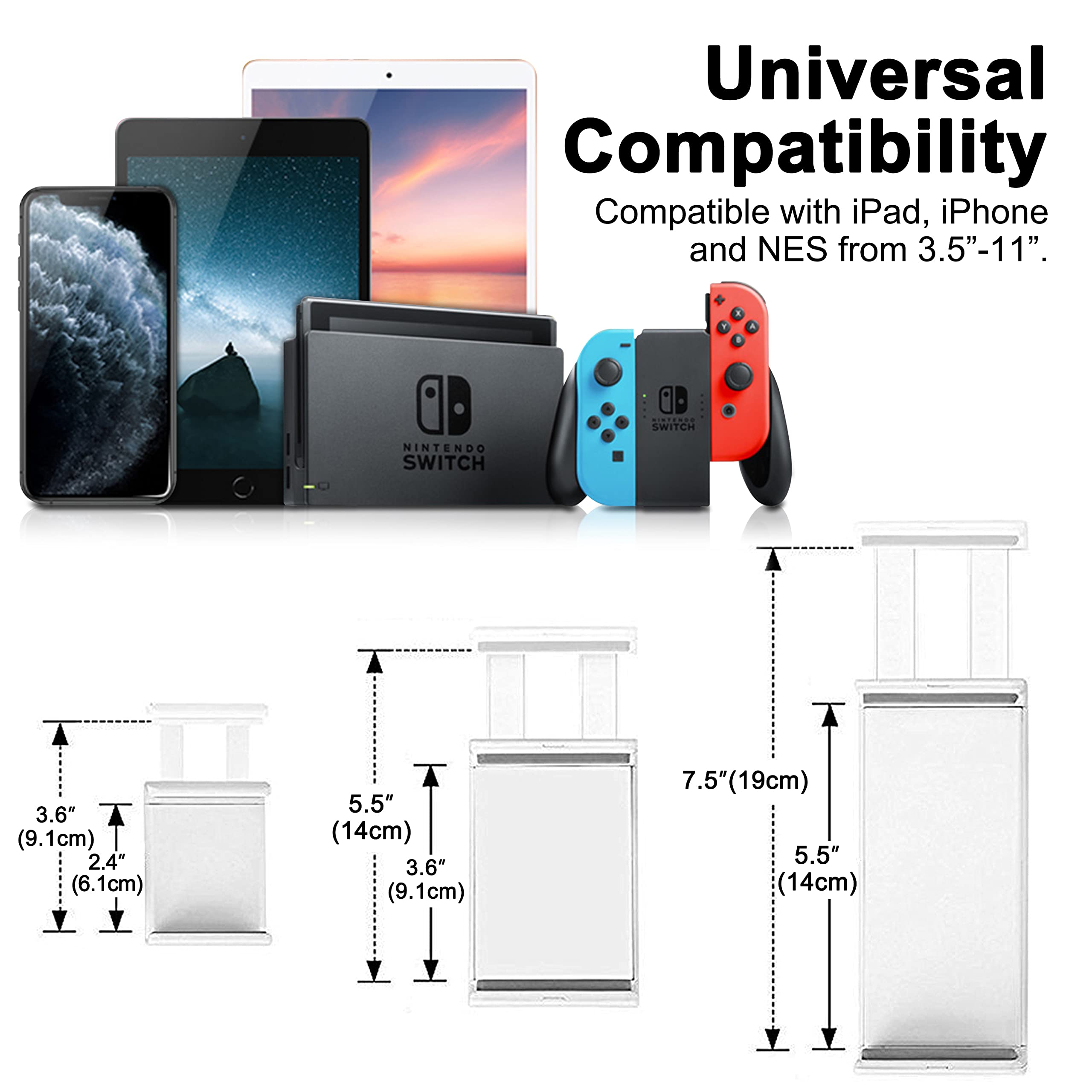 AboveTEK Gooseneck Tablet Holder, Aluminum iPad Stand Flexible Long Arm iPad Desk Mount for Bed Kitchen Office, Heavy Duty Tablet Mount Stand Compatible with iPad iPhone 6-13Pro, Fits for 3.5" - 11"