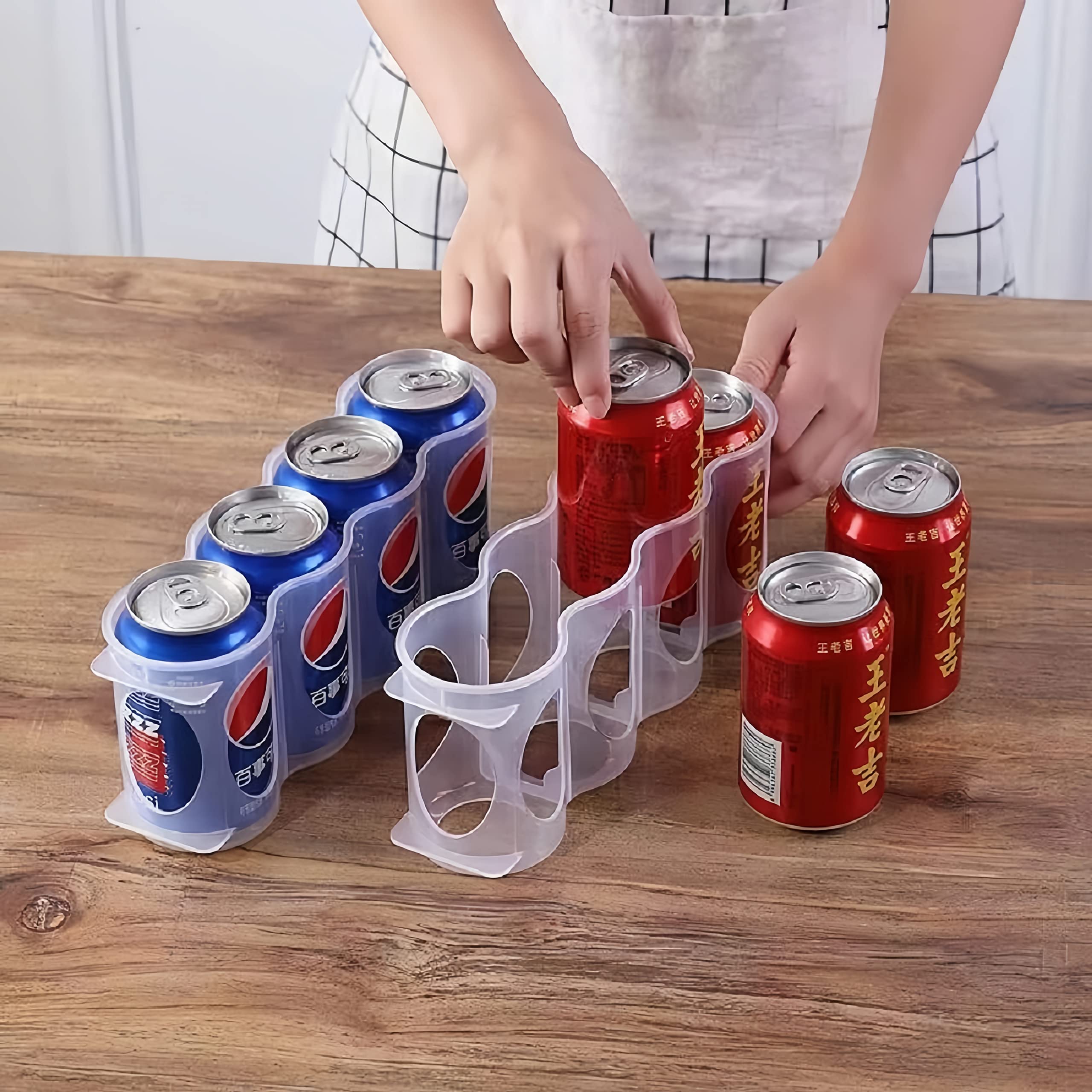 2 Pack Soda Can Dispenser for Refrigerator,Soda Can Organizer ,Can Organizer for Refrigerator