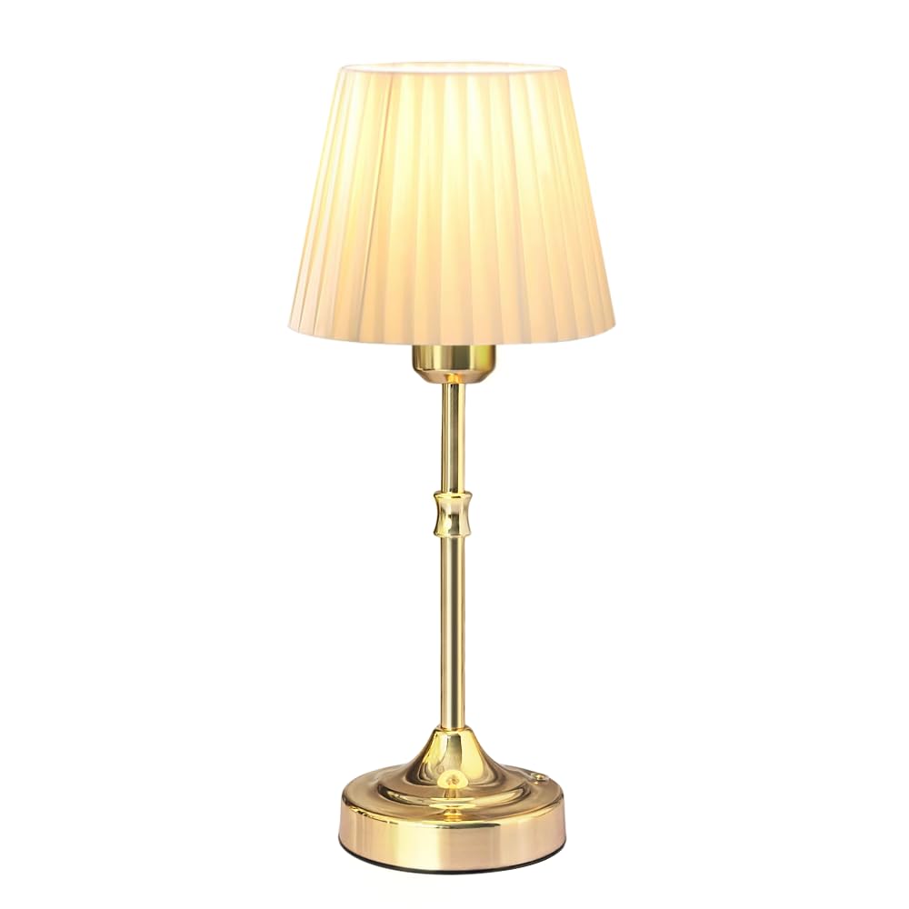 Leroxo Portable Metal LED Lamp, Cordless Metal Lamp, Touch Control Charging Lamp3-Levels Brightness Rechargeable Bedside Lamp,Laser,LED lamp