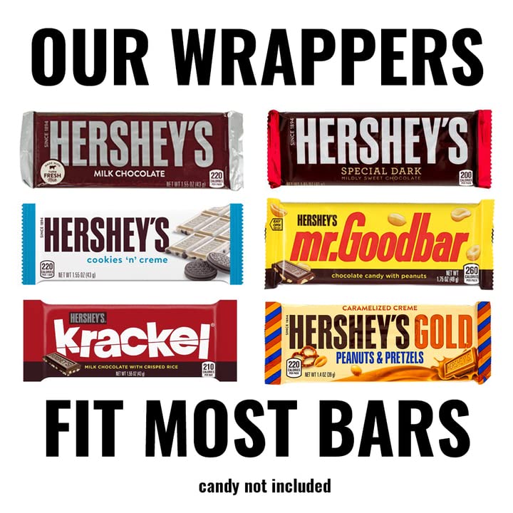 Blue It's a Boy Baby Shower Wrappers for Chocolate Bars, Gender Reveal Party Favors, DIY Party Decorations (24 Pack)