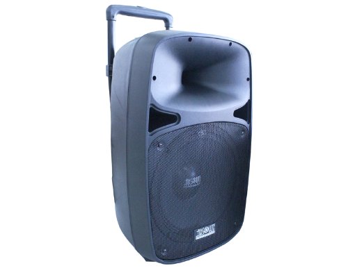 Absolute USA USPROBAT15 2500 Watts Max Power Speaker Built-in Battery/Bluetooth/Amplifier/SD/USB/FM Radio