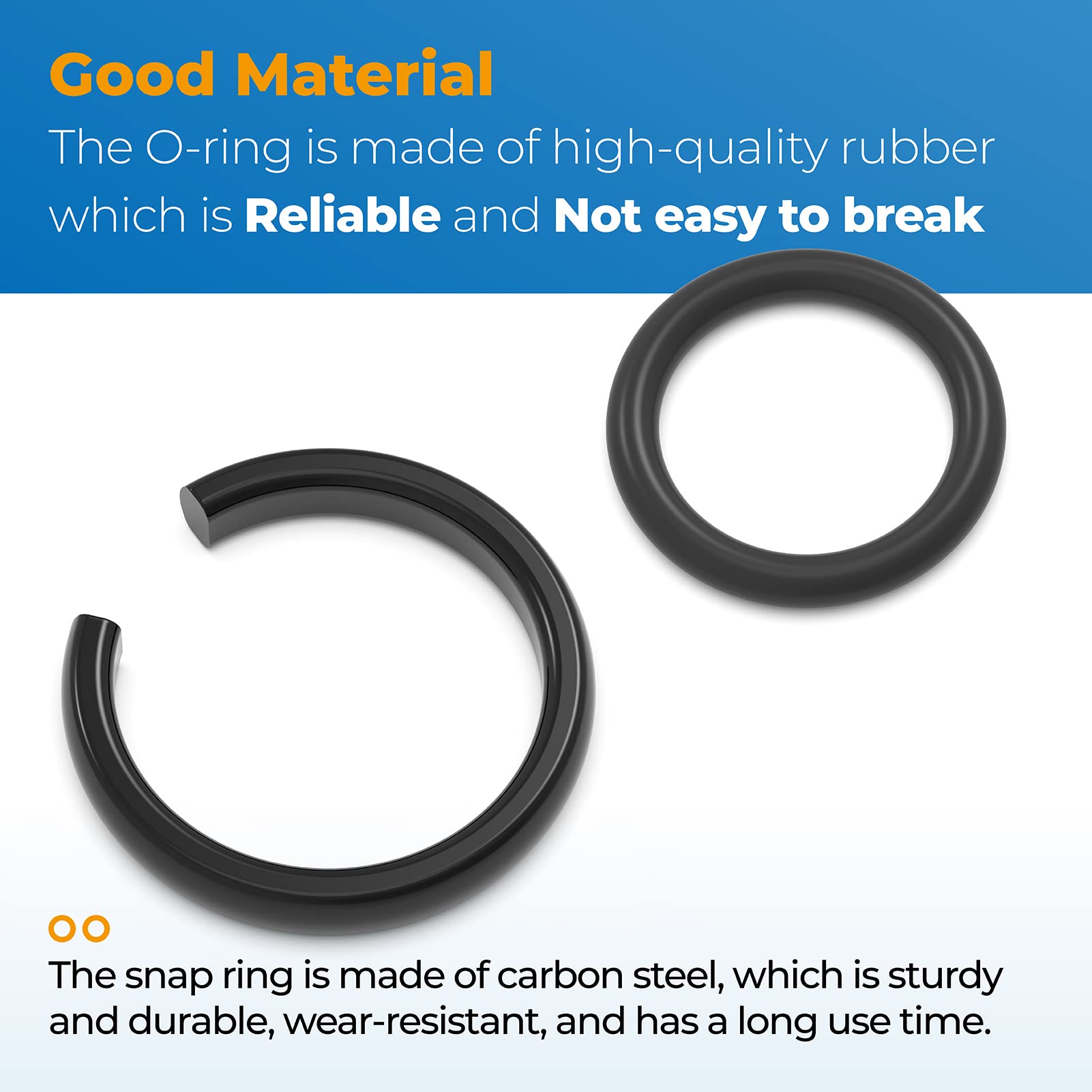 3/8" Impact Retaining Ring Fits Milwaukee 3/8 Impact Friction Ring Clip With O-Ring,Impact Hog Ring Replacement For Milwaukee Type Wrenches, Impact Wrench Tool Parts(4 Sets)