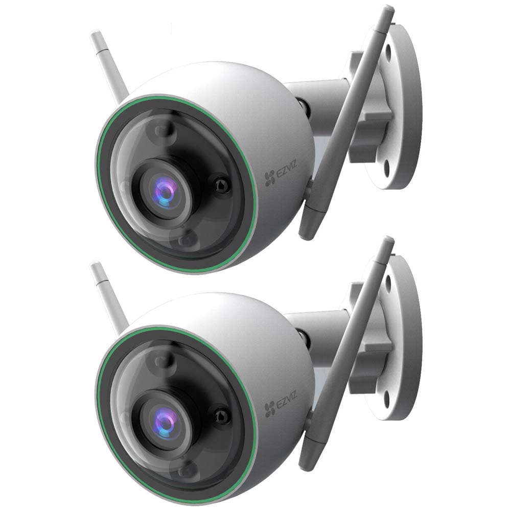 EZVIZ 2 Pack C3N Full HD AI-Powered Outdoor Smart Wi-Fi Security Camera