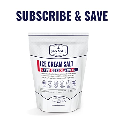 All-Natural Ice Cream Salt - Rock Salt for Ice Cream Maker, Universally Compatible with All Ice Cream Makers that Use Rock Salt - Exceptionally High Food-Grade Quality - 10 lbs. (2-Pack, 5 Lb. Bags)