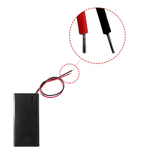4 Pcs 9V Battery Case Holder with Cover Storage Case Holder with ON/OFF Switch for 6F22