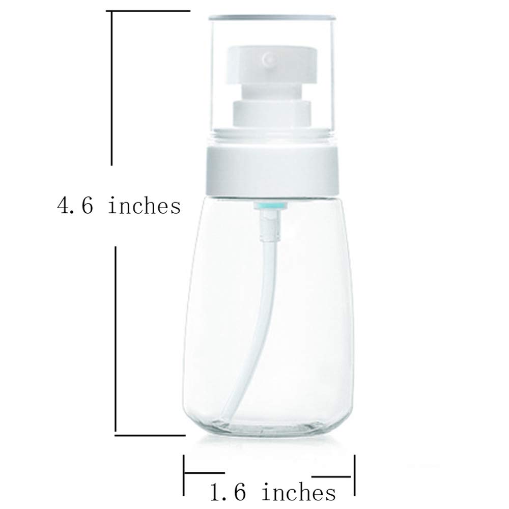2 oz Travel Size Leakproof Pump Bottles, BPA-Free Refillable Plastic Containers for Lotion, Liquid Soap, Baby Shower, Essential Oil Blends and Other Toiletries