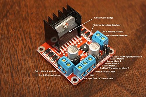 Ardest L298N Dual H-Bridge Motor Drive Controller for Arduino Smart Car Robot Power Stepper Motor Driver Module