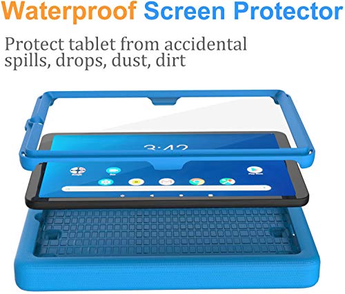 BMOUO Kids Case for Onn 7 inch Tablet 2020/2019 (Model: 100005206/100015685), with Built-in Screen Protector, Shockproof Light Weight Handle Stand Case for Surf Onn 7" Android Tablet, Blue