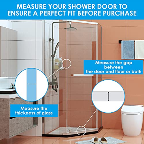 2 X Frameless Shower Door Bottom Seal Sweep Stirp 36 Inch Long for 1/4 Inch Glass